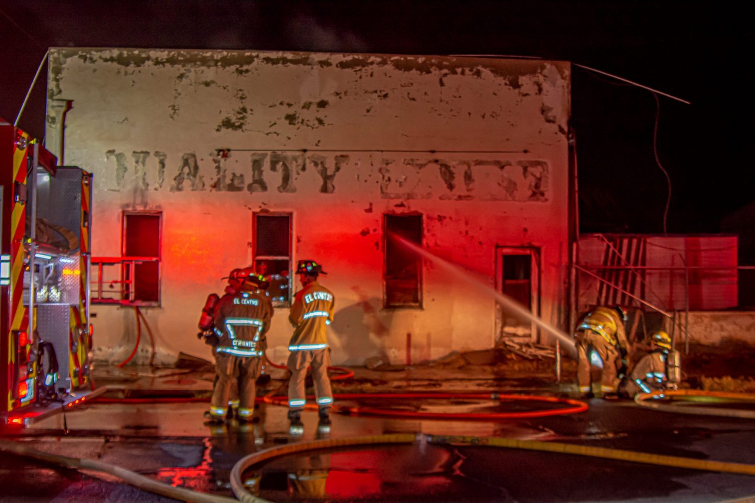 Fire Lights Up Old Quality Dairy in El Centro » Holtville Tribune